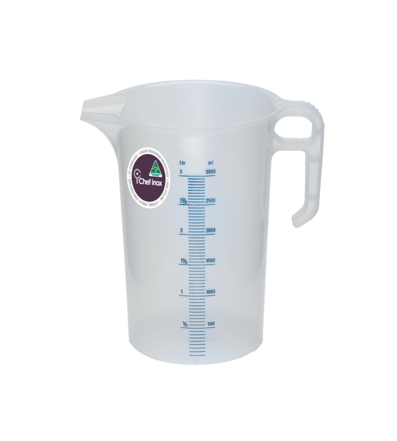 Chef Inox 1.0lt Measuring Jug Blue Scale Polyprop