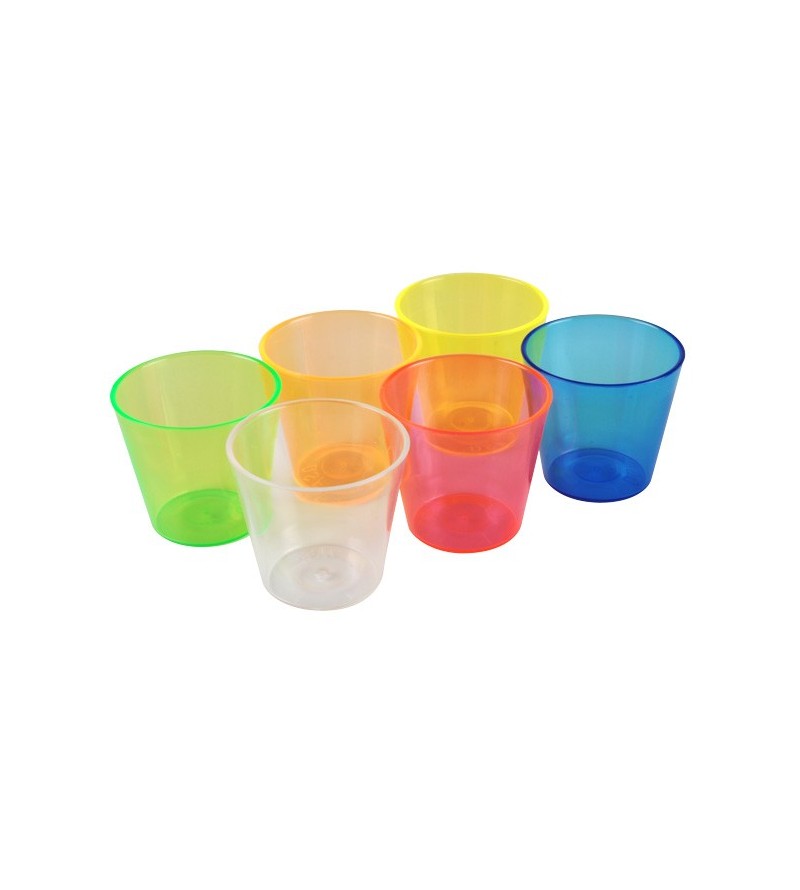 Wobbly Boot 30ml Polycarb Shot Cups Assorted Colours (250)