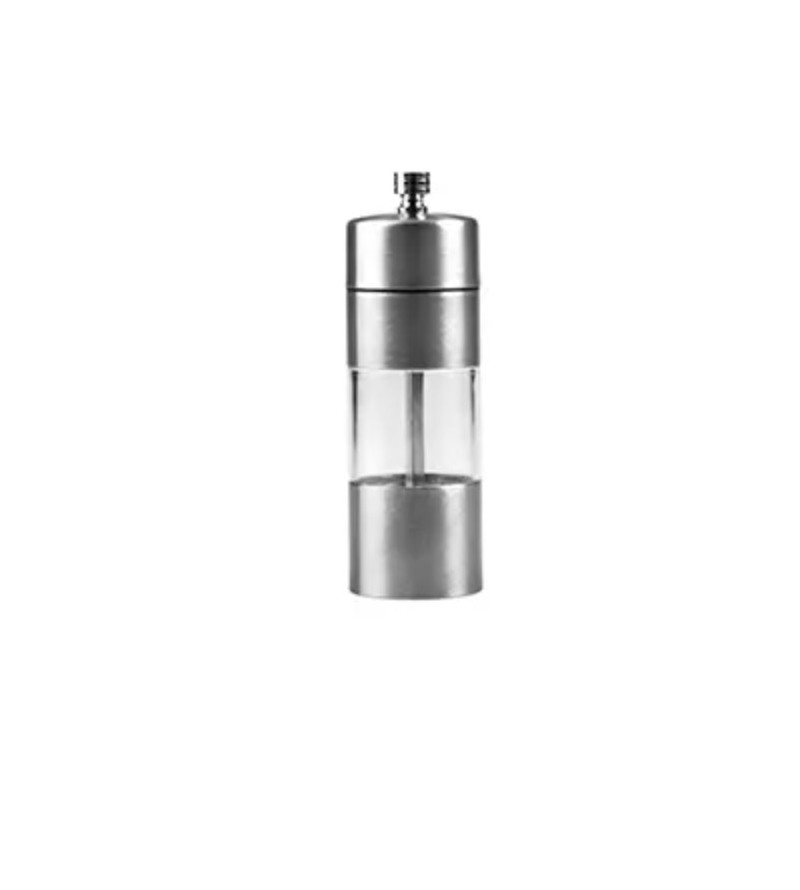 Rondo Mill Stainless Steel & Acrylic | Ceramic Salt & Pepper Mill